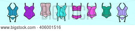 Set Bustier Cartoon Vector & Photo (Free Trial) | Bigstock