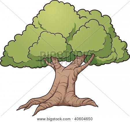 Cartoon Oak Tree. Vector & Photo (Free Trial) | Bigstock