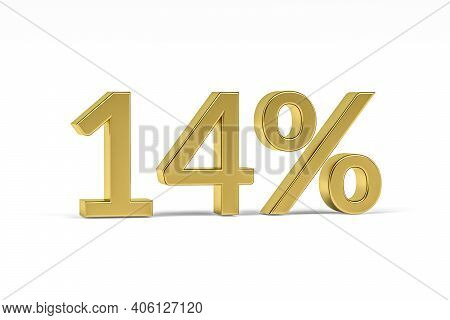 Gold Digit Fourteen Image & Photo (Free Trial) | Bigstock