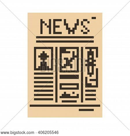 Pixel Art Newspaper. Vector & Photo (Free Trial) | Bigstock