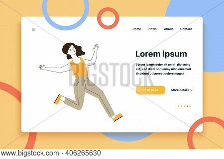 Clumsy Woman Running Vector & Photo (Free Trial) | Bigstock