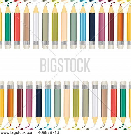 Multi Colored Pencil Border Images, Illustrations & Vectors (Free ...
