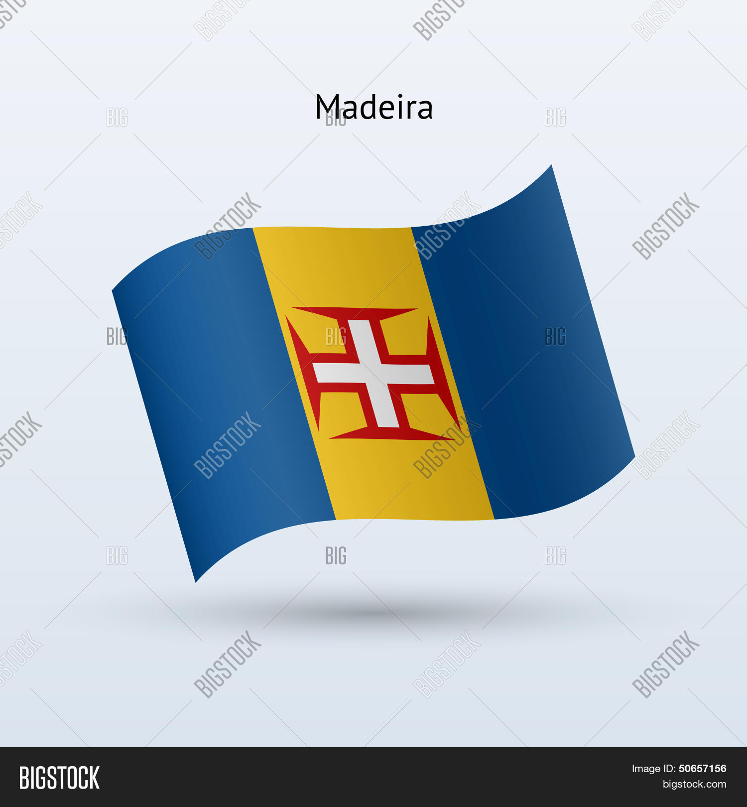 Madeira Flag Waving Vector & Photo (Free Trial) | Bigstock