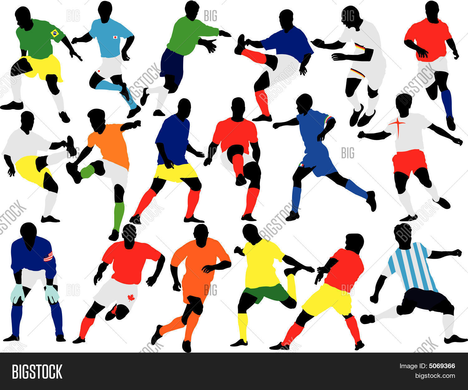 Soccer Players Vector & Photo (Free Trial) | Bigstock