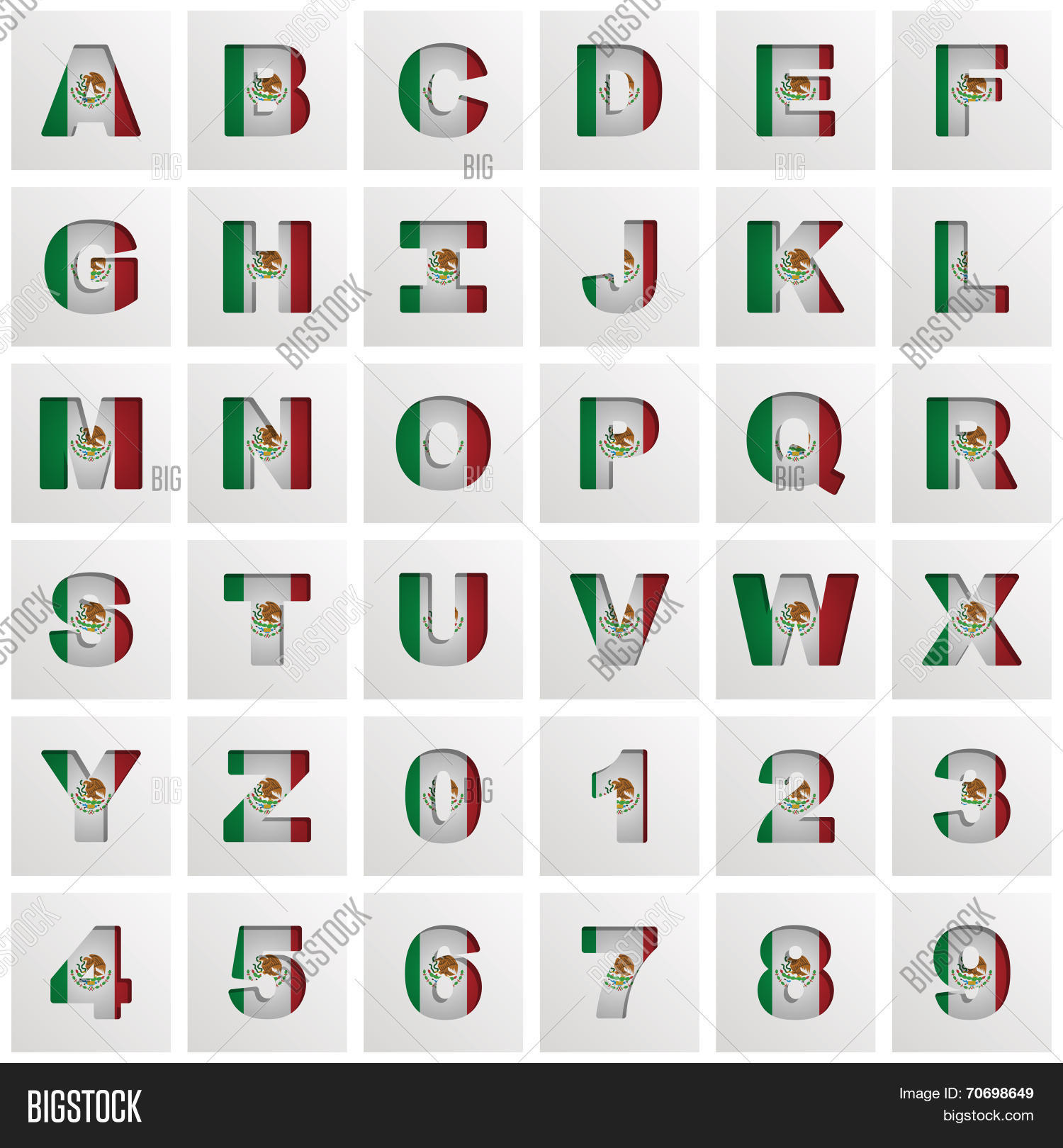 Mexico Alphabet Vector & Photo (Free Trial) | Bigstock