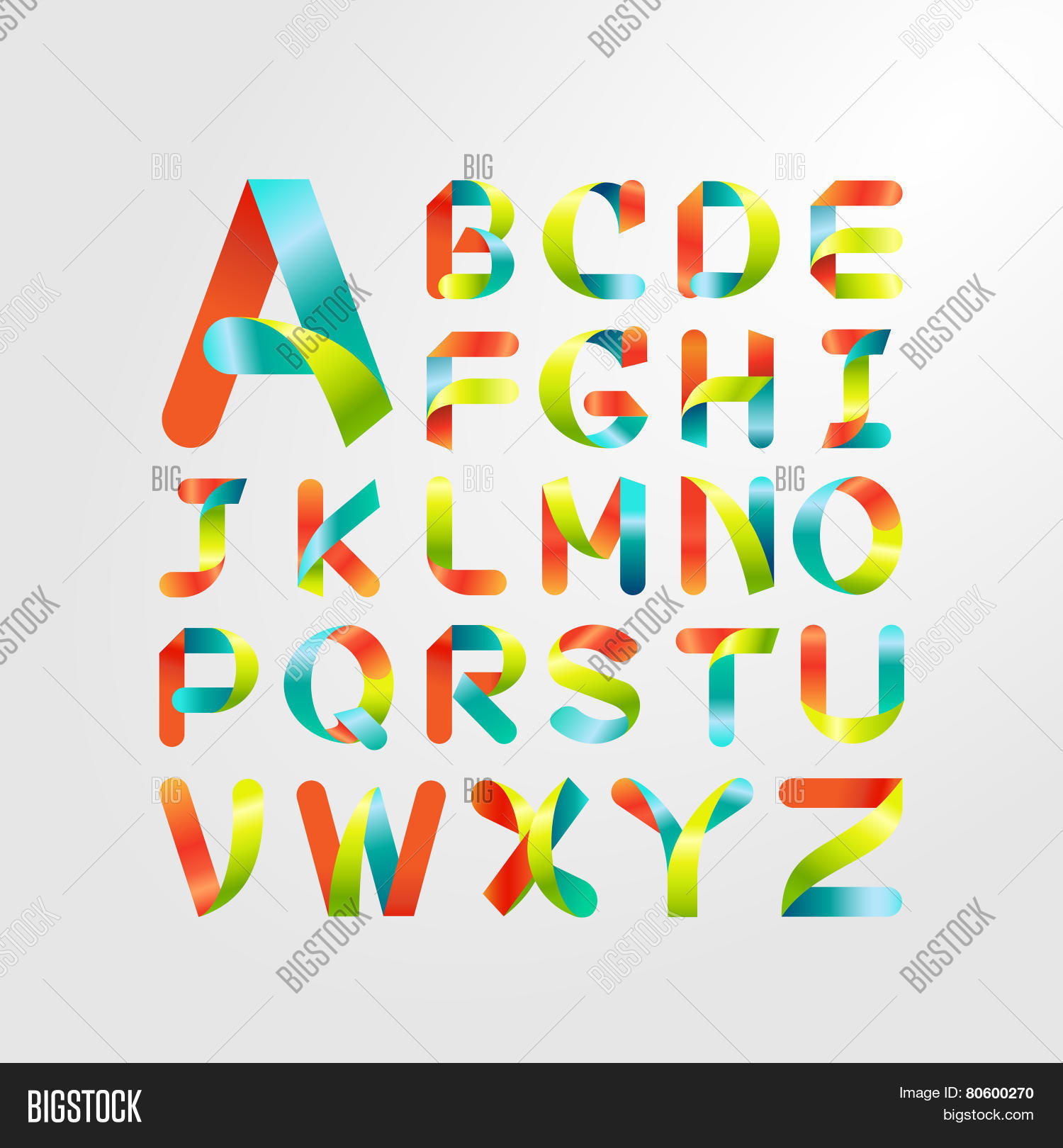 Ribbon Alphabet Vector & Photo (Free Trial) | Bigstock