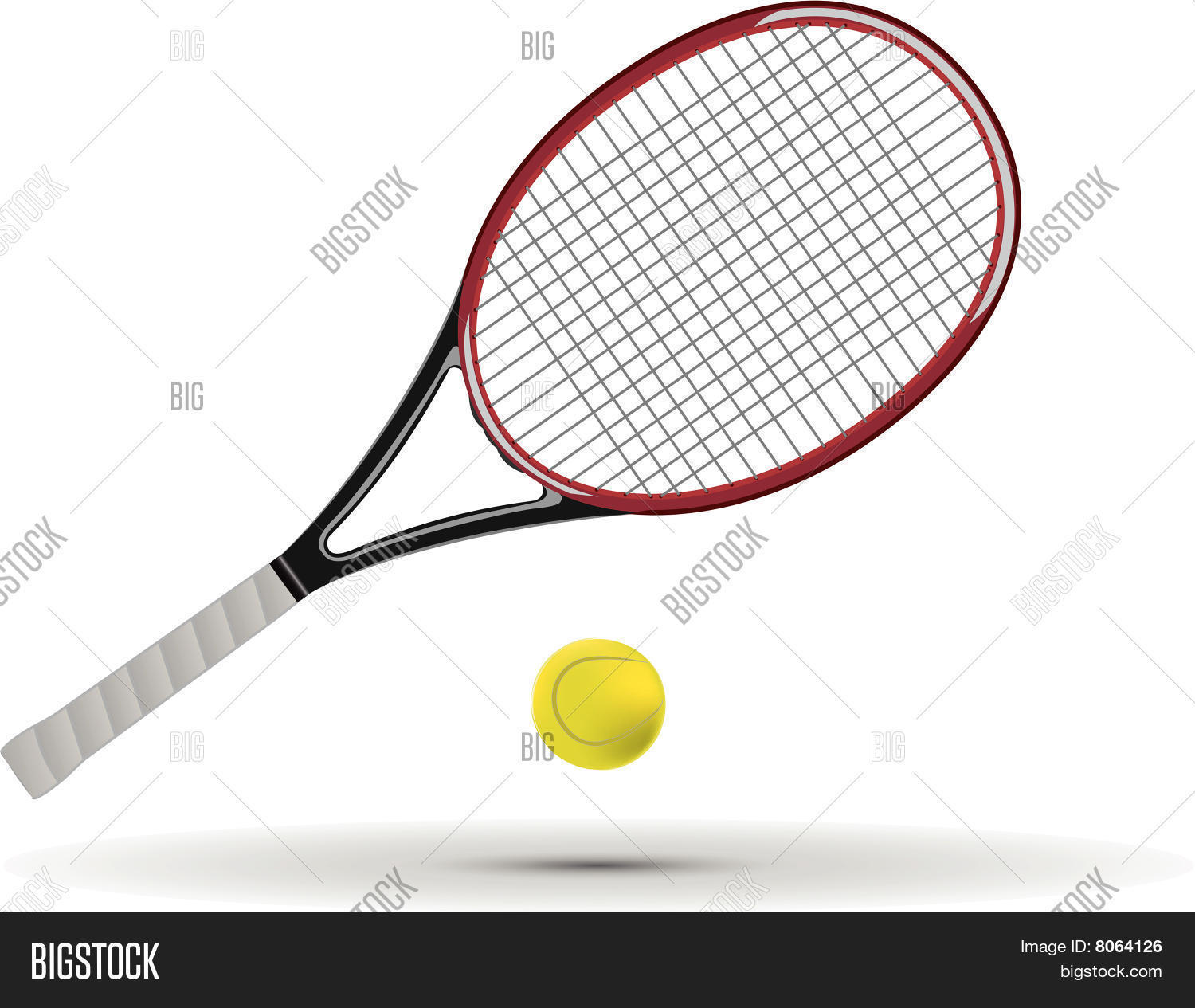 Tennis Racket Ball Vector & Photo (Free Trial) | Bigstock