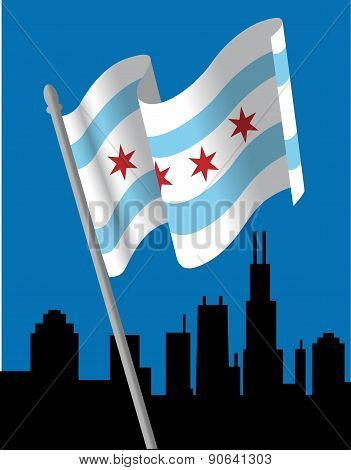 Chicago Flag Vector & Photo (Free Trial) | Bigstock