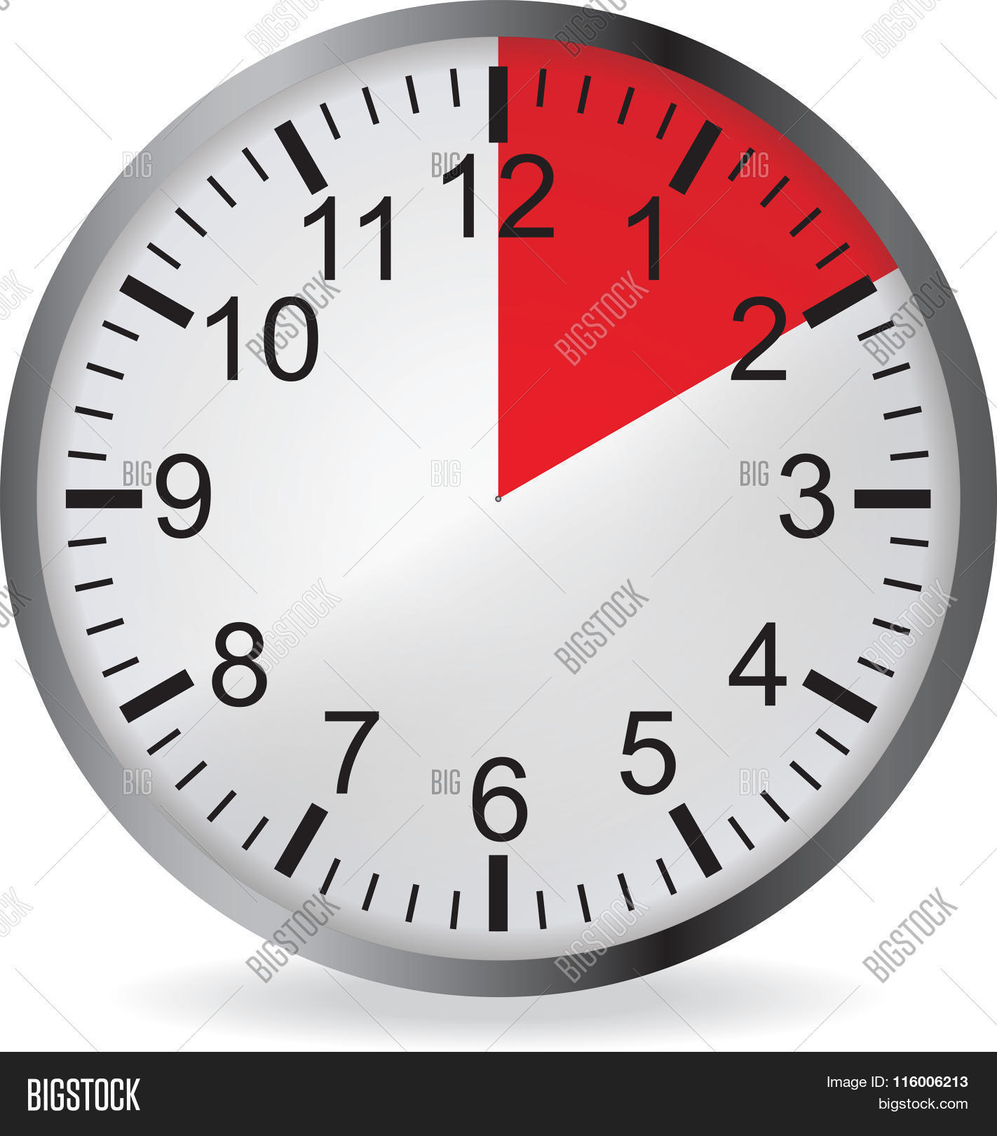 Clock Red 10 Minute Vector & Photo (Free Trial) | Bigstock
