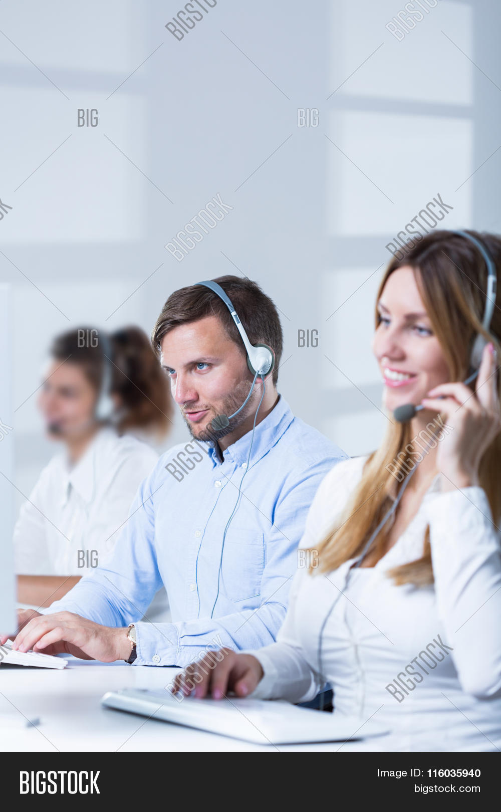Workers Telesales Image & Photo (Free Trial) | Bigstock