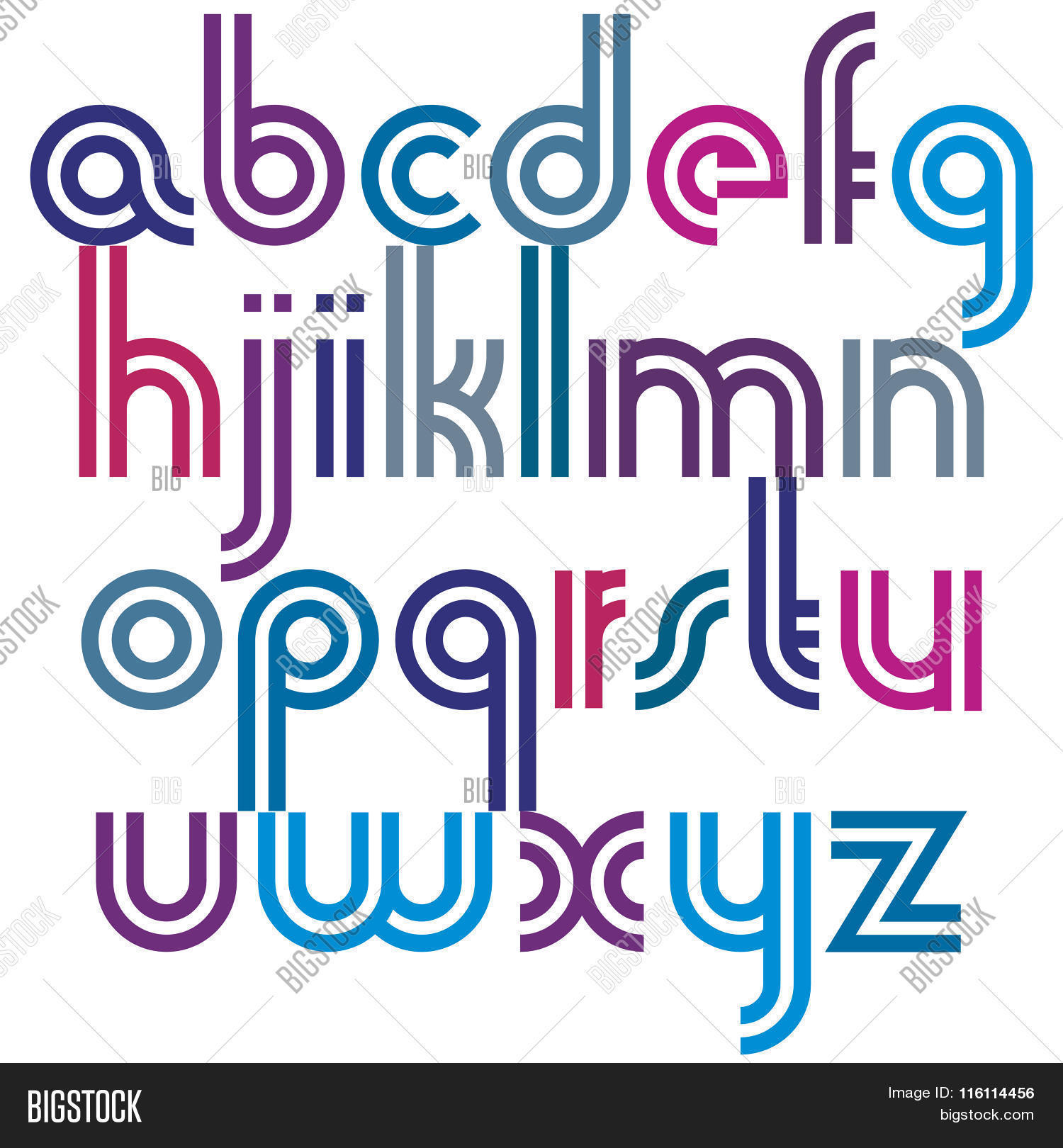 Bright Lowercase Vector & Photo (Free Trial) | Bigstock