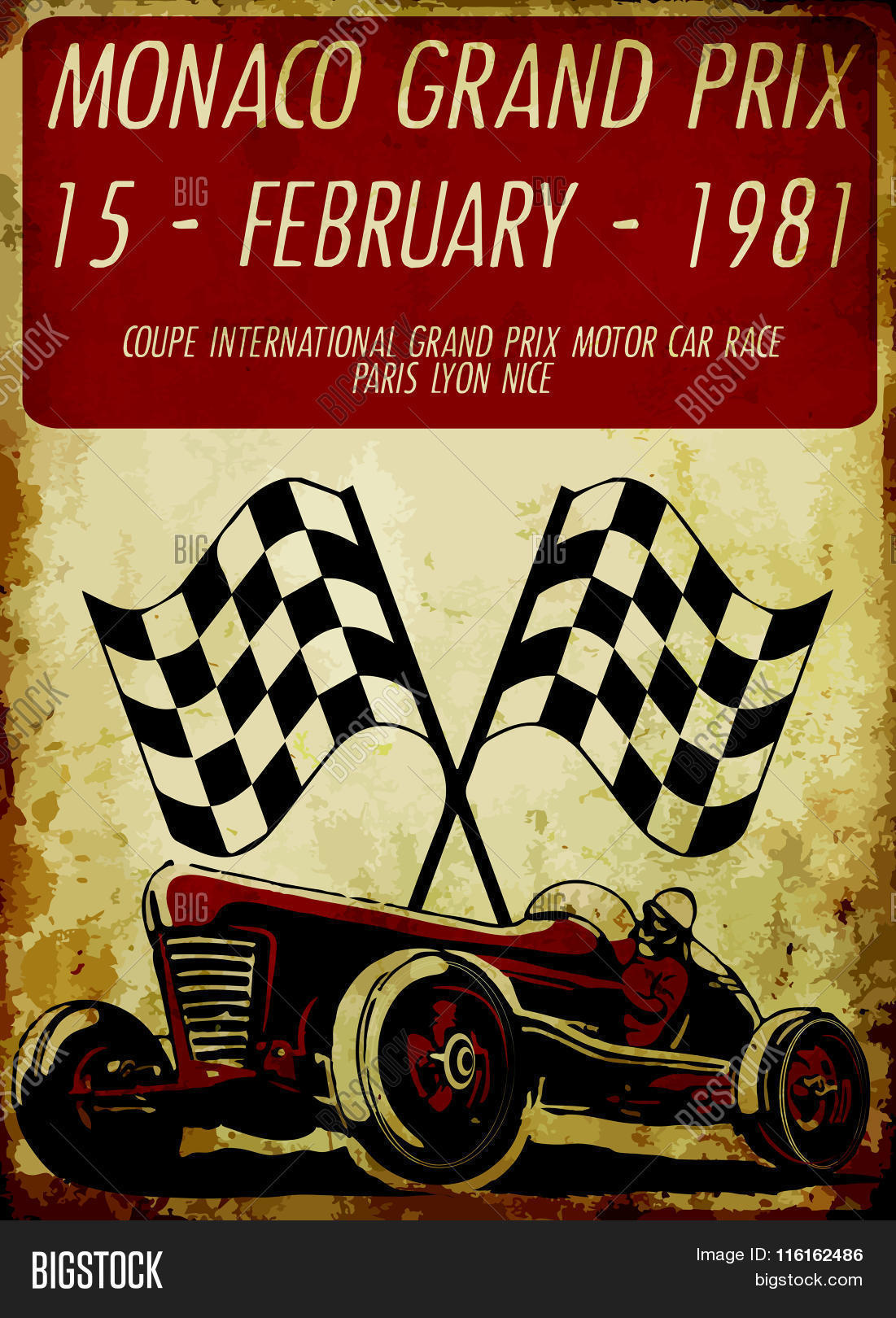 Vintage Race Car Vector & Photo (Free Trial) | Bigstock