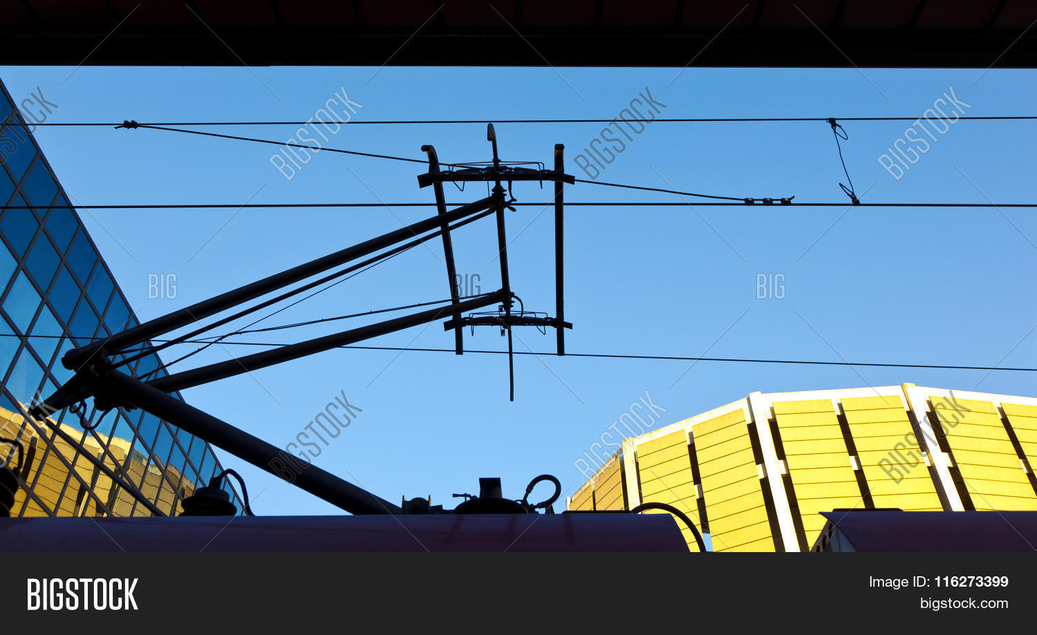 Railroad Catenary Blue Image & Photo (Free Trial) | Bigstock