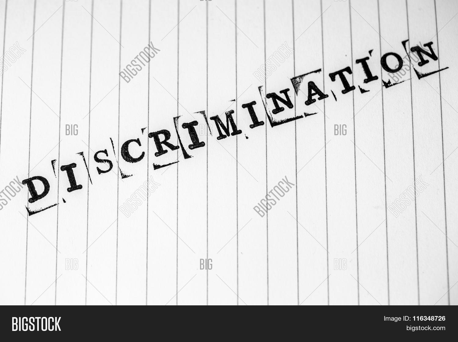 Discrimination Text On Image & Photo (Free Trial) | Bigstock