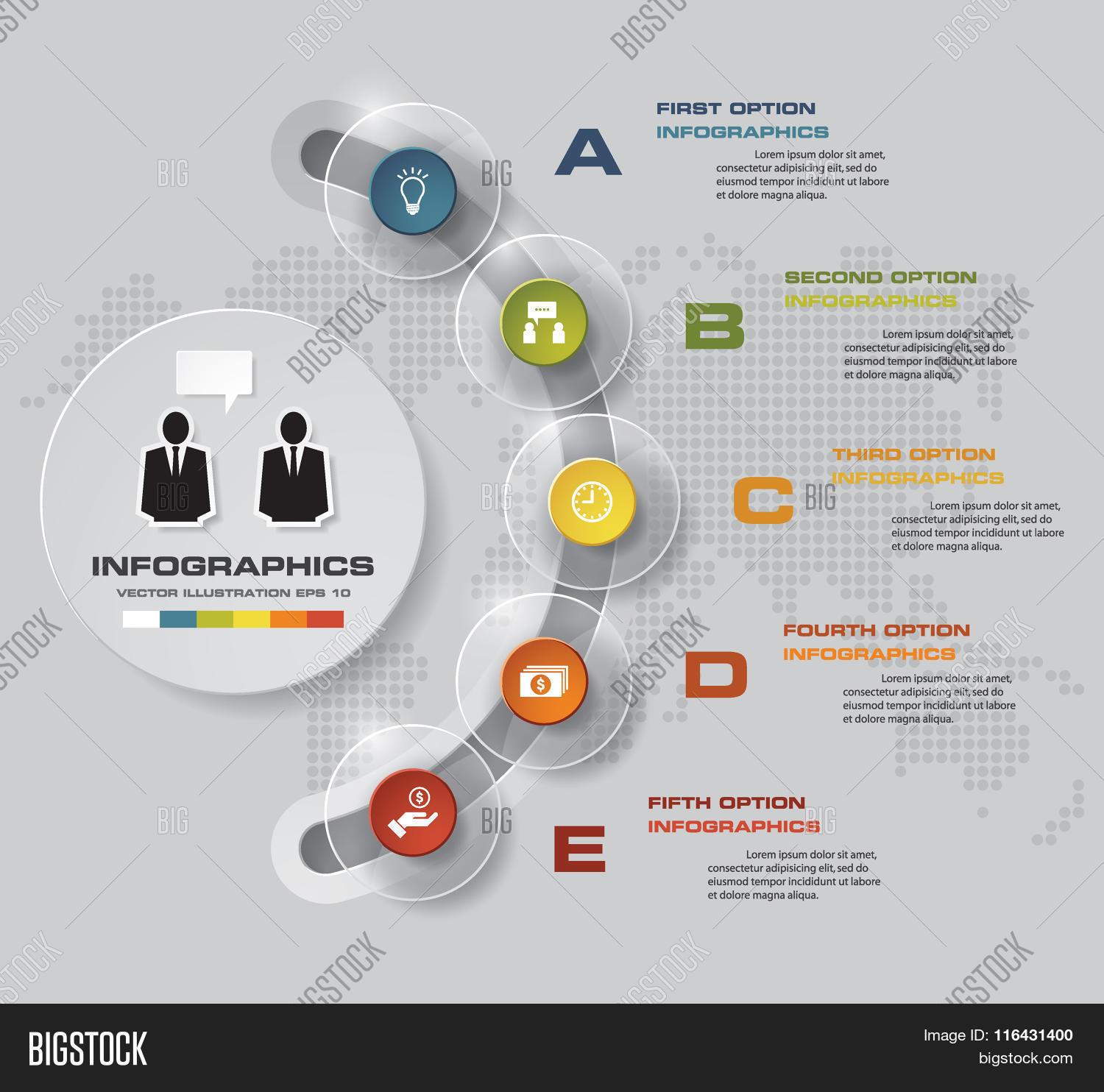 5 Steps Infographics Vector & Photo (Free Trial) | Bigstock