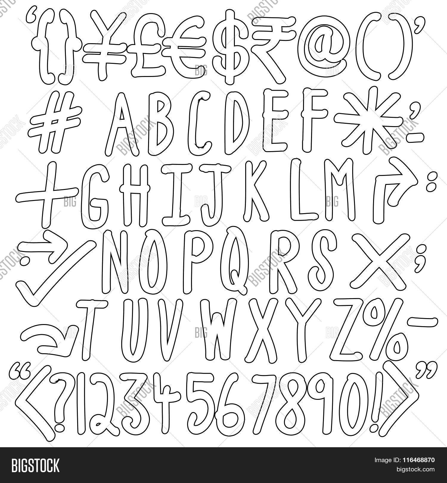 Outline Alphabets, Vector & Photo (Free Trial) | Bigstock