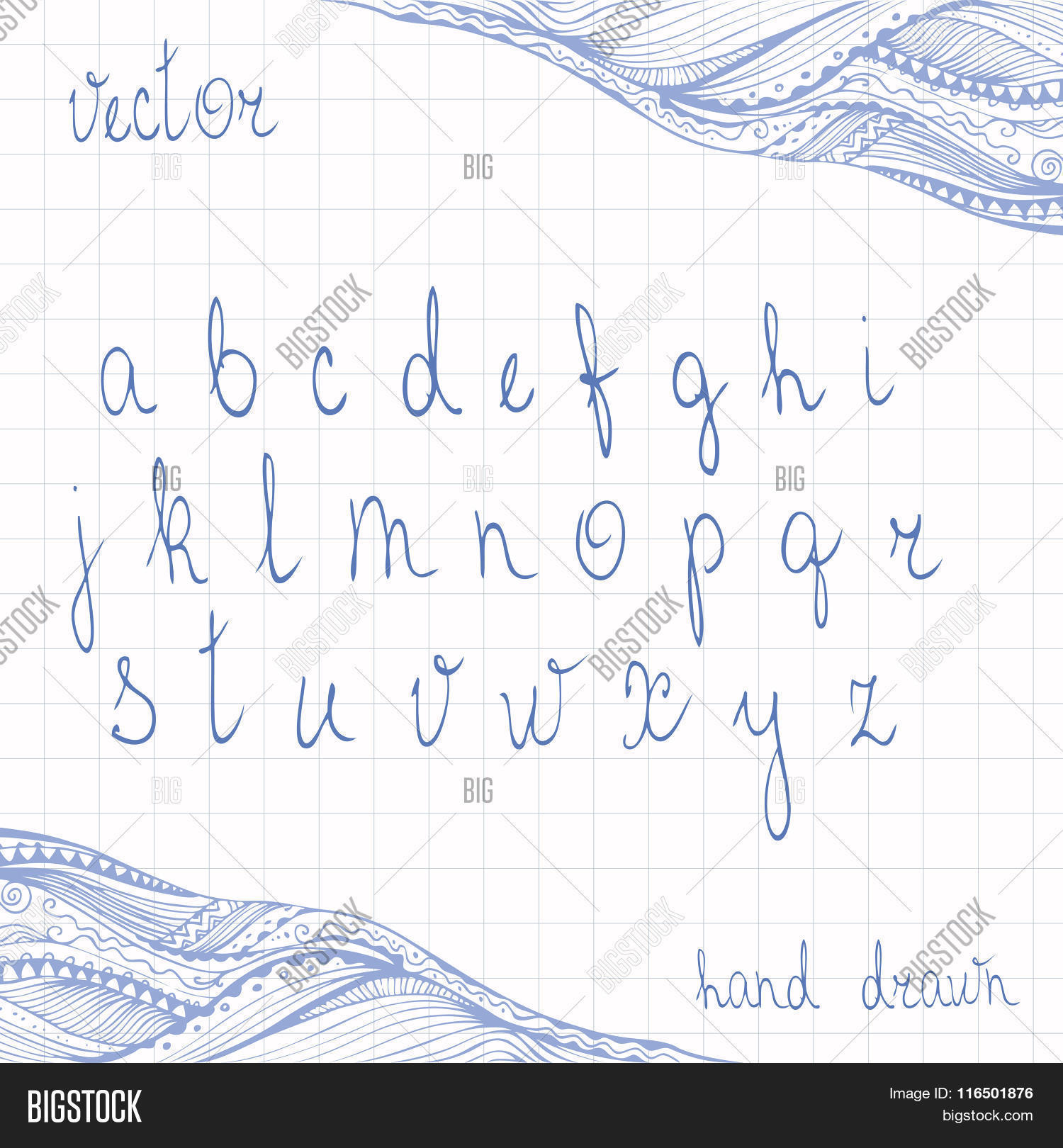 Hand Drawn Cursive Vector & Photo (Free Trial) | Bigstock