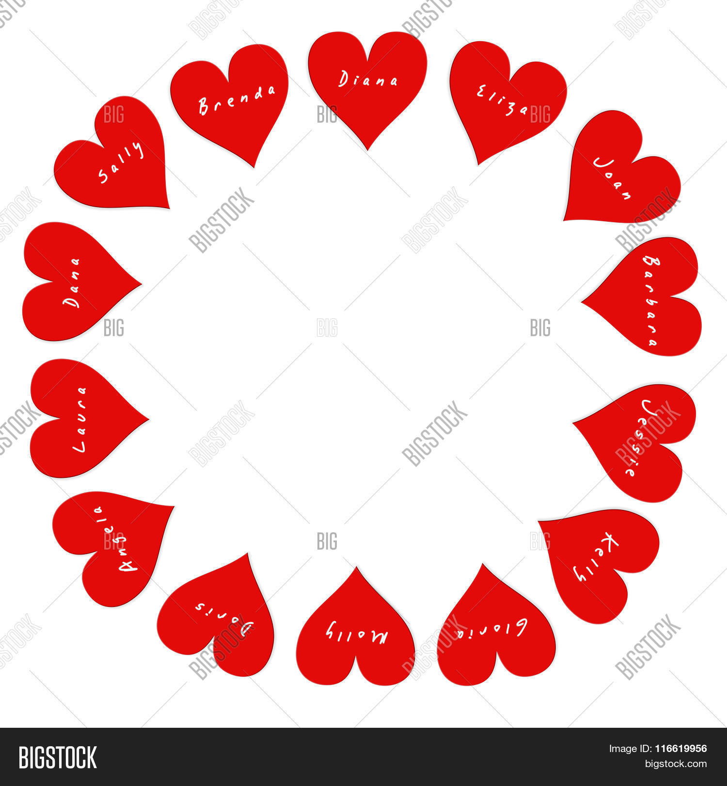 Round Frame 14 Hearts Image & Photo (Free Trial) | Bigstock