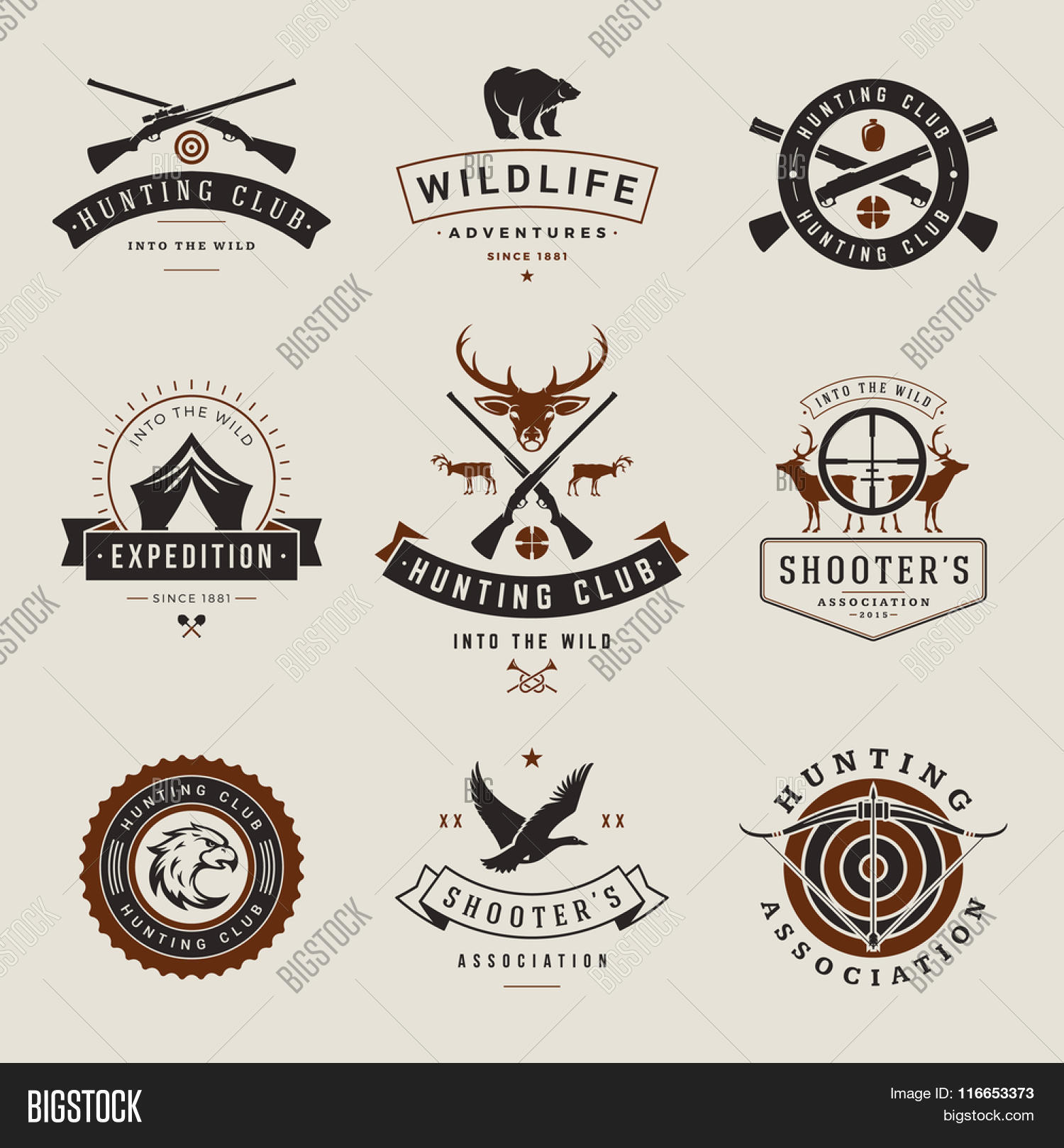 Hunting And Fishing Logos