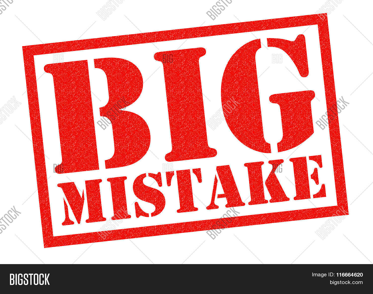 BIG MISTAKE Red Rubber Image & Photo (Free Trial) | Bigstock