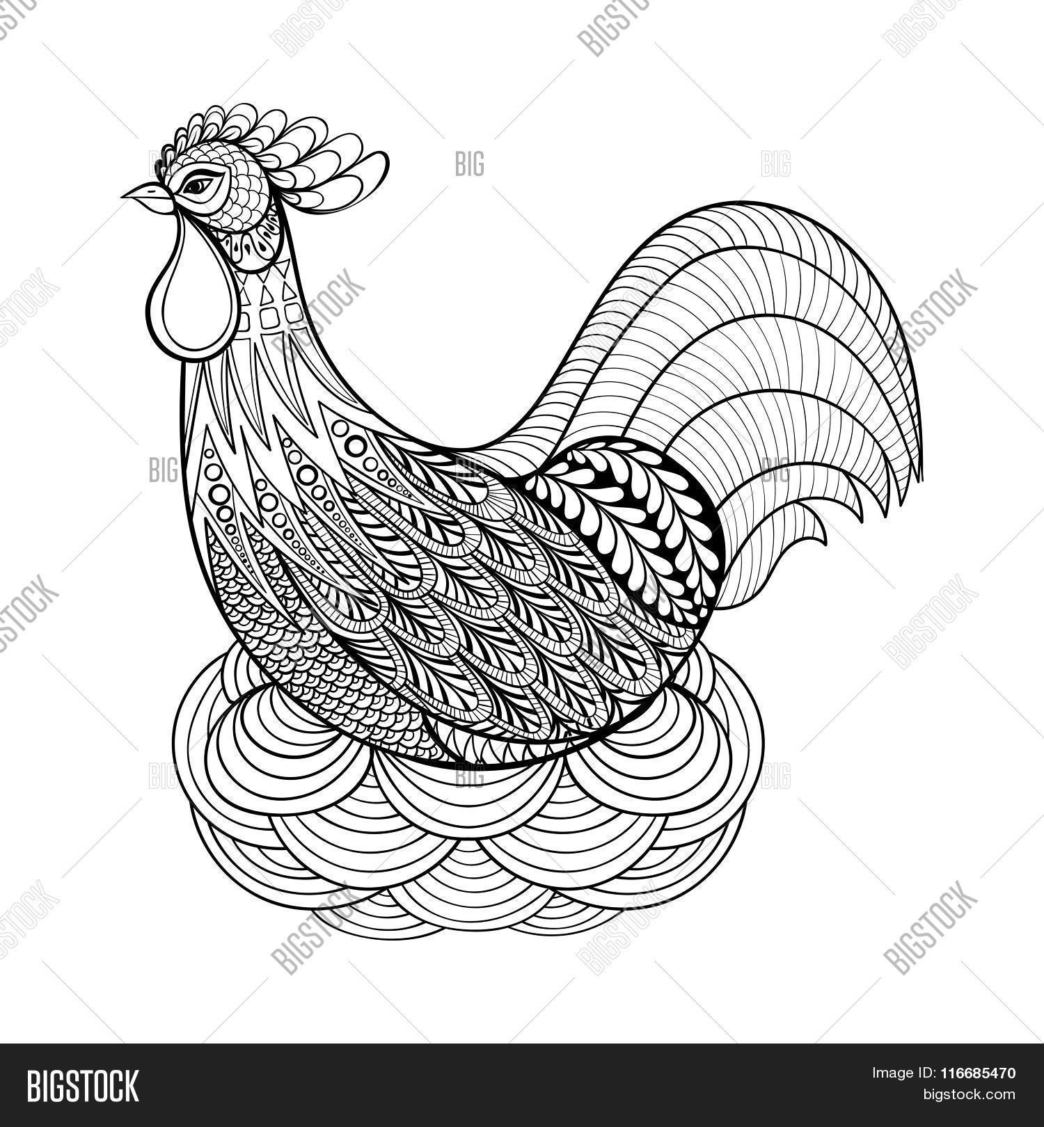 big chicken coloring pages