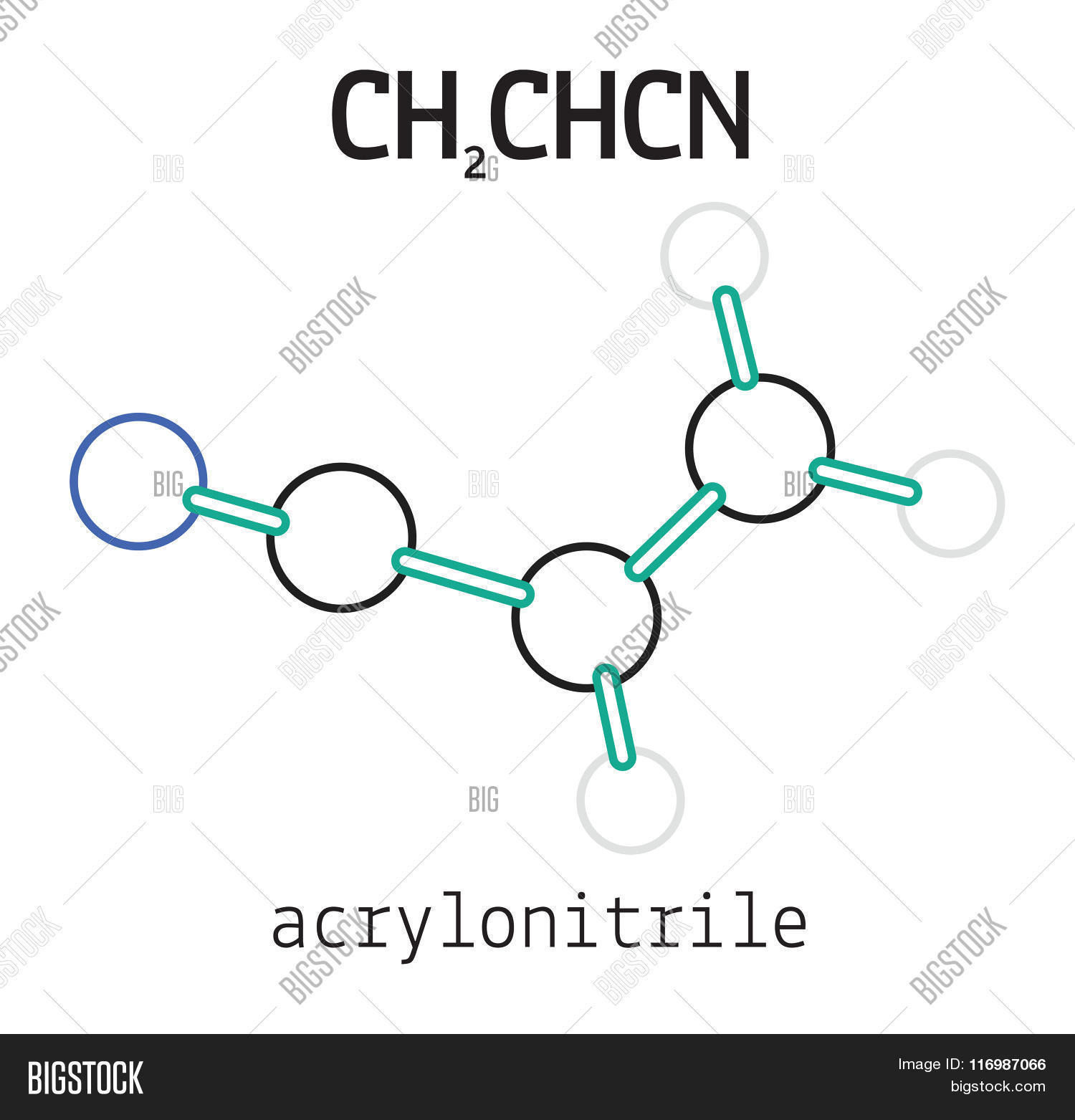 CH2CHCN Acrylonitrile Vector & Photo (Free Trial) | Bigstock