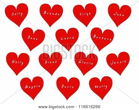 14 Hearts Names Women Image & Photo (Free Trial) | Bigstock