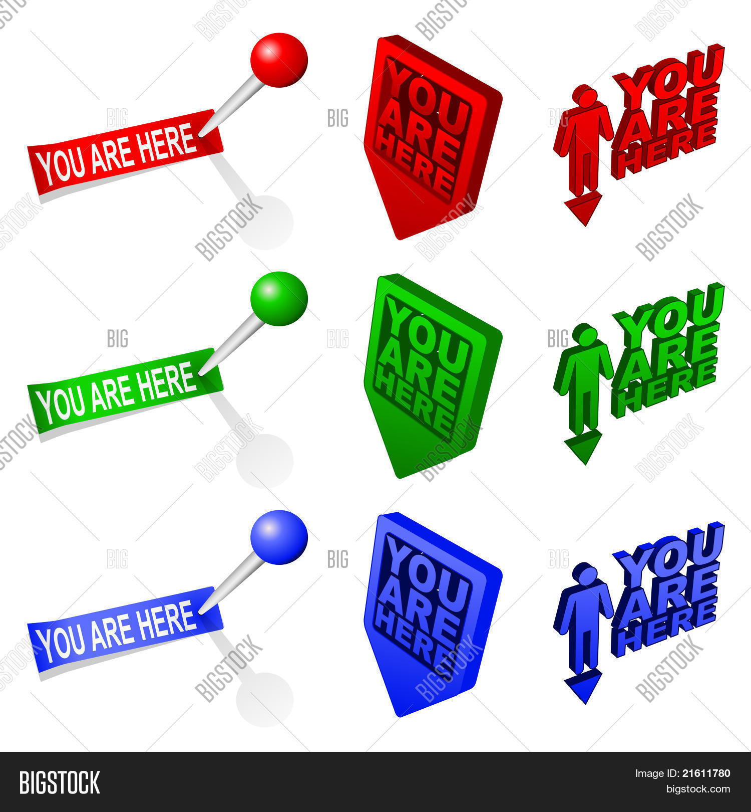 3D You Here Map Vector & Photo (Free Trial) | Bigstock