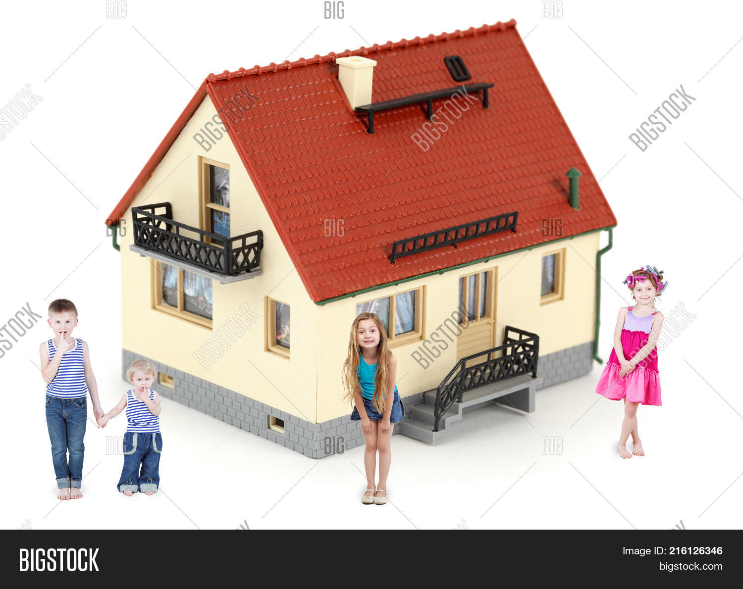 Four Children Stand Image & Photo (Free Trial) | Bigstock