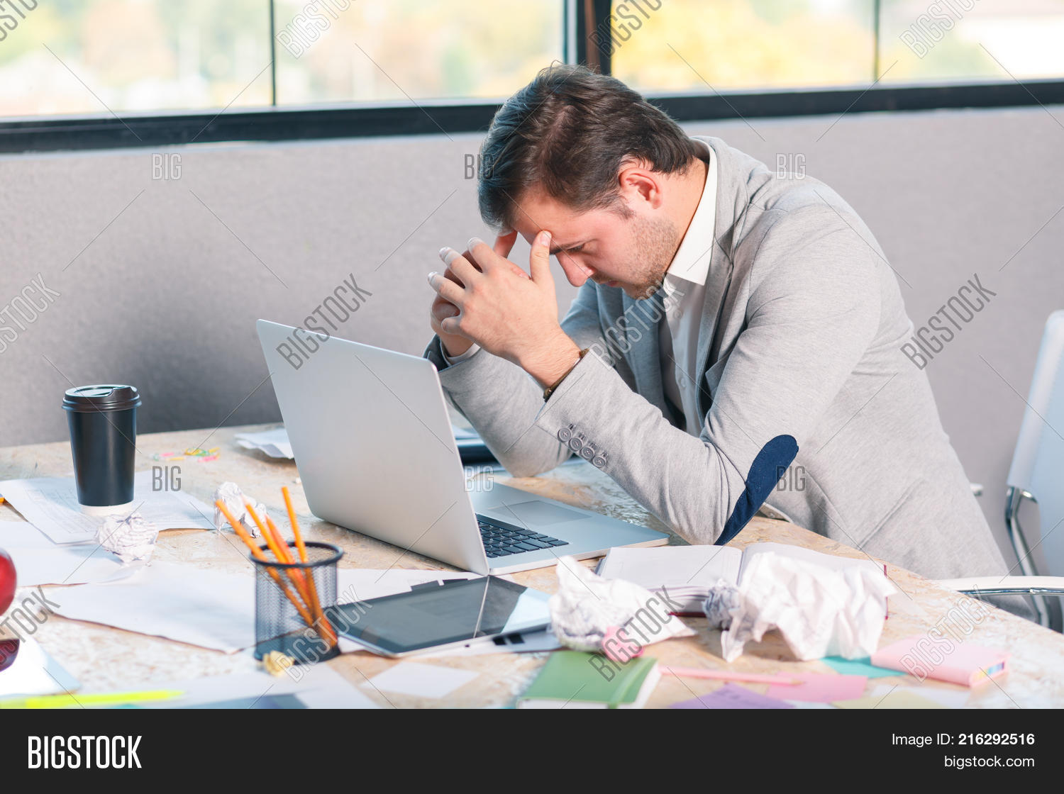 Unsuccessful Man Sits Image & Photo (Free Trial) | Bigstock