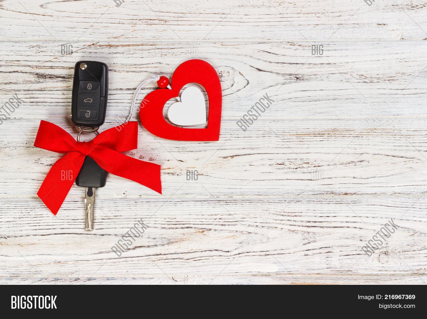 Car Key Red Ribbon Adn Image & Photo (Free Trial) | Bigstock