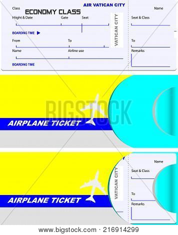 Ticket Economy Class Vector & Photo (Free Trial) | Bigstock