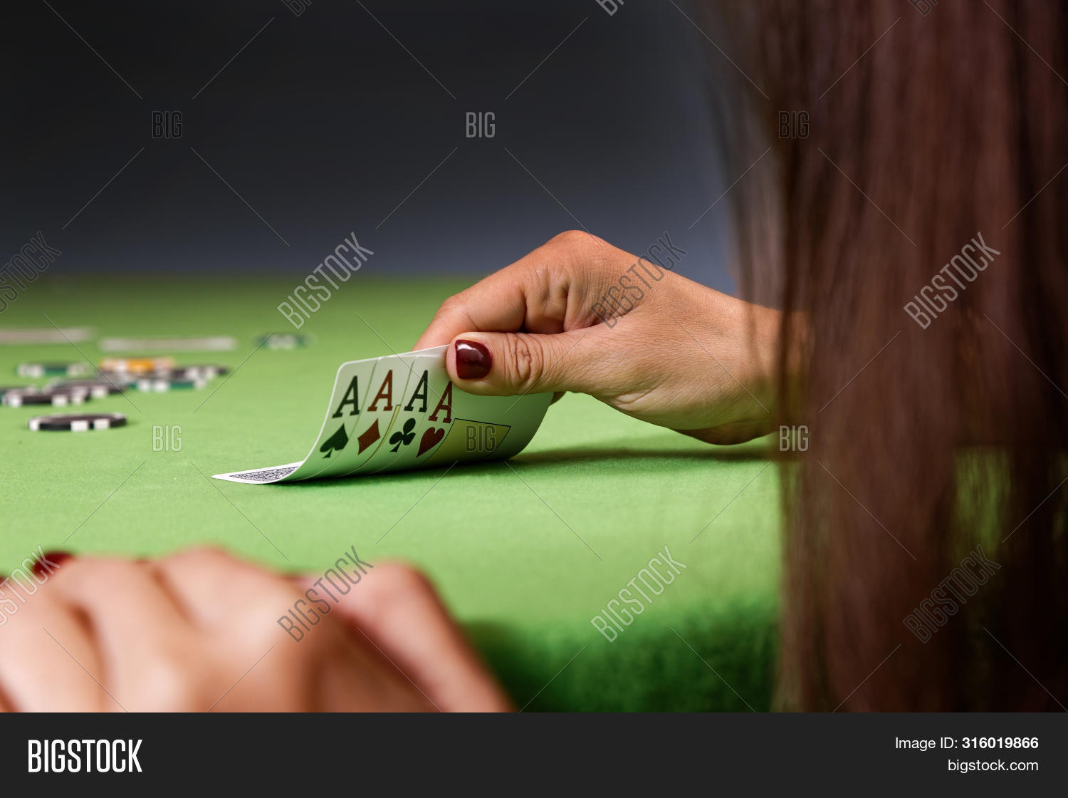 Woman Playing Poker Image & Photo (Free Trial) | Bigstock