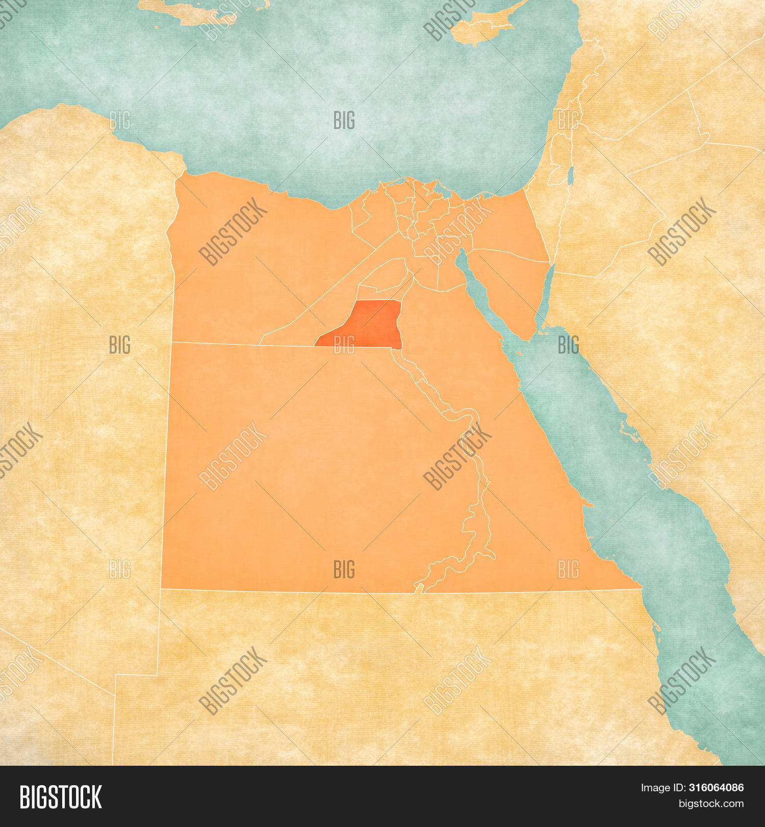 Minya On Map Egypt Image & Photo (Free Trial) | Bigstock