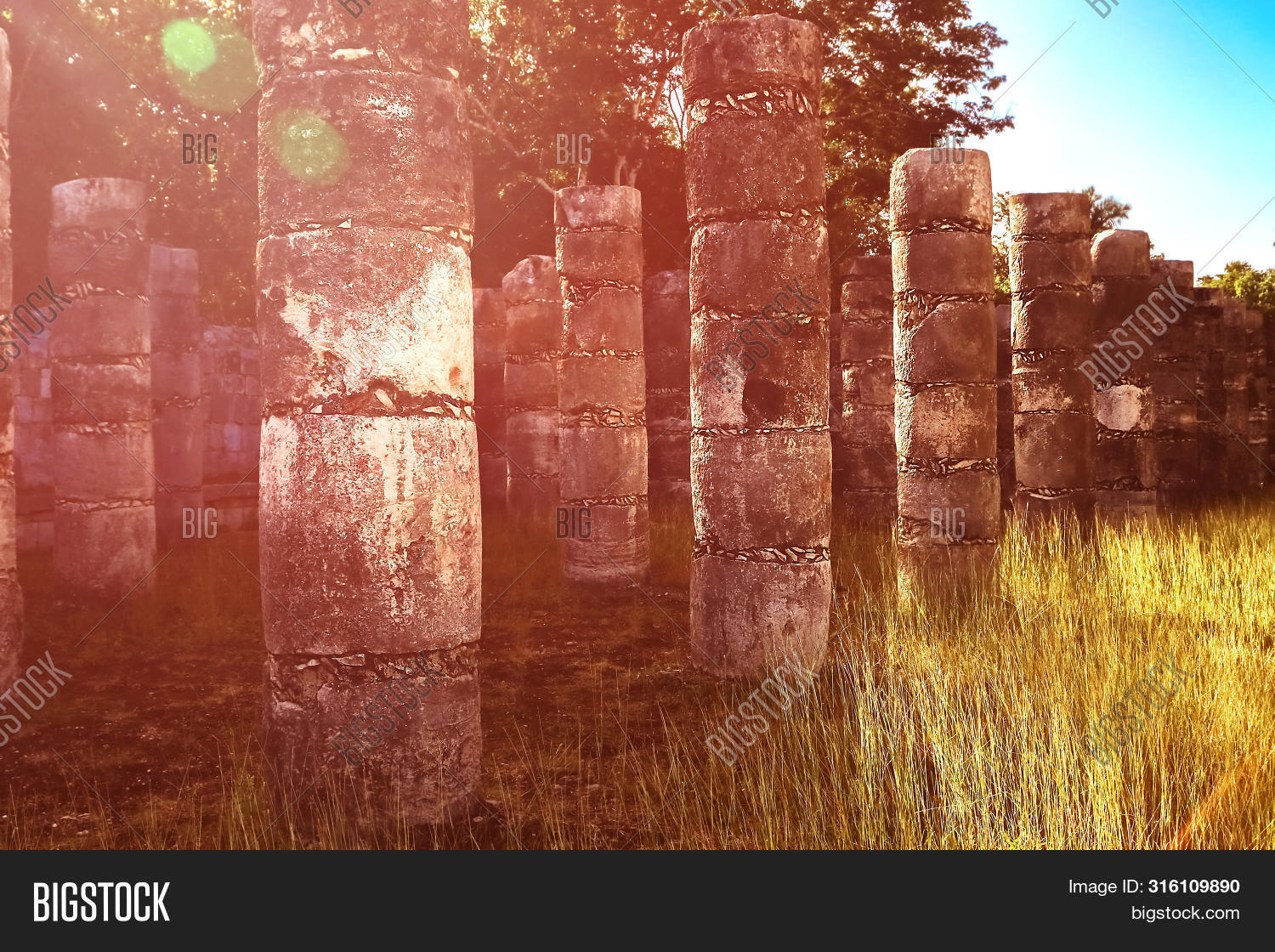 Ancient Stone Columns Image & Photo (Free Trial) | Bigstock