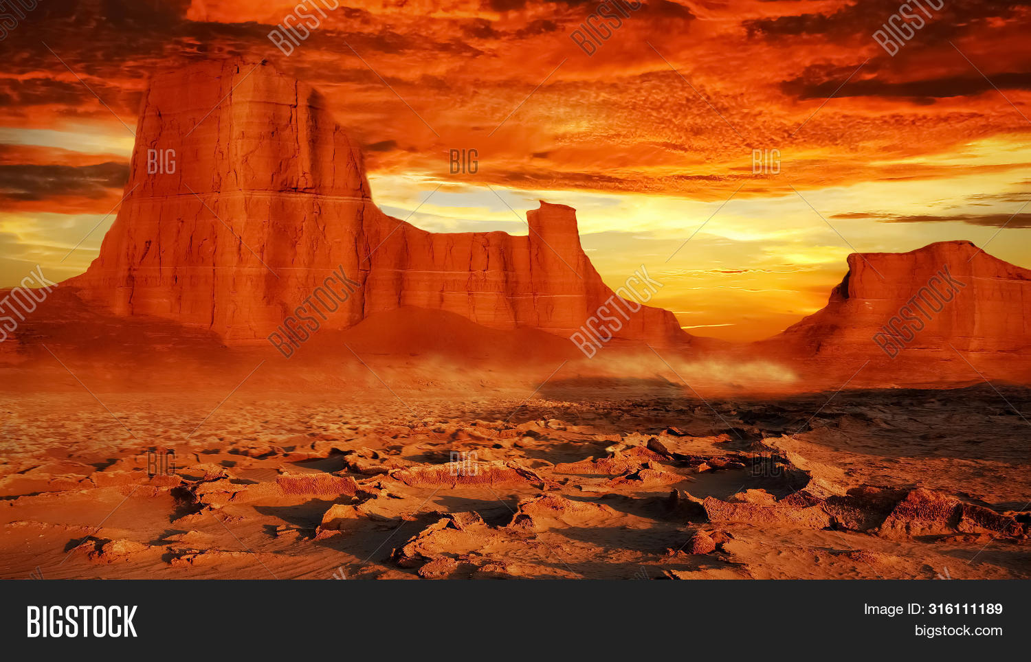 Desert Landscape Red Image & Photo (Free Trial) | Bigstock