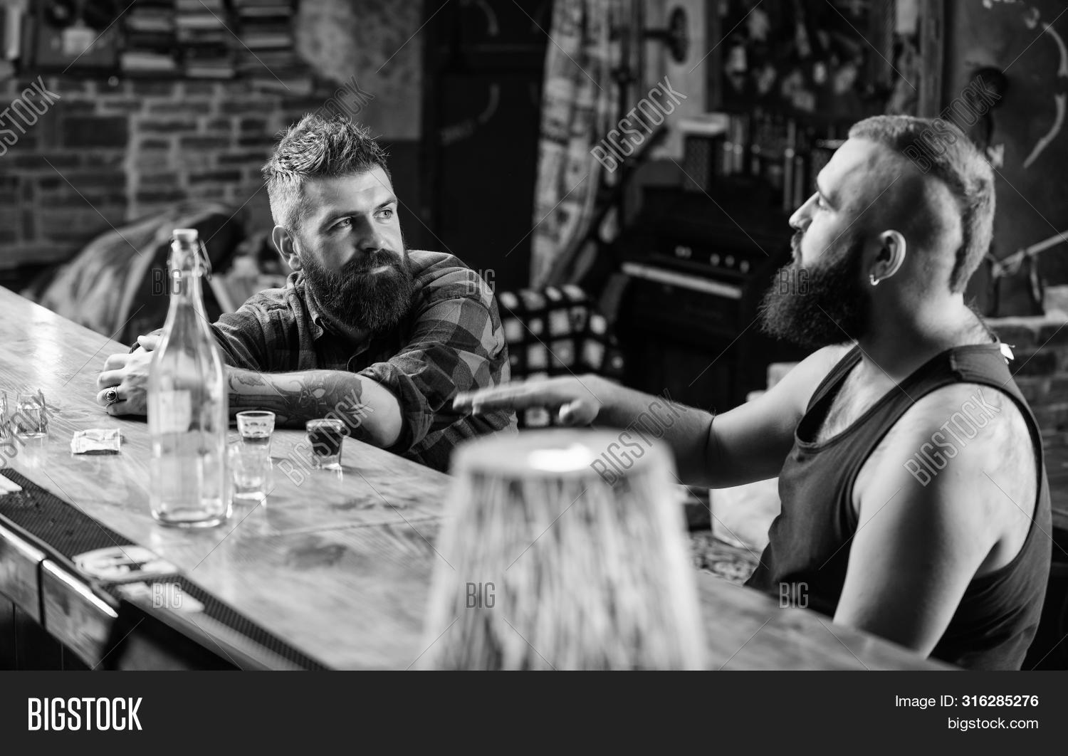 Men Relaxing Bar. Image & Photo (Free Trial) | Bigstock