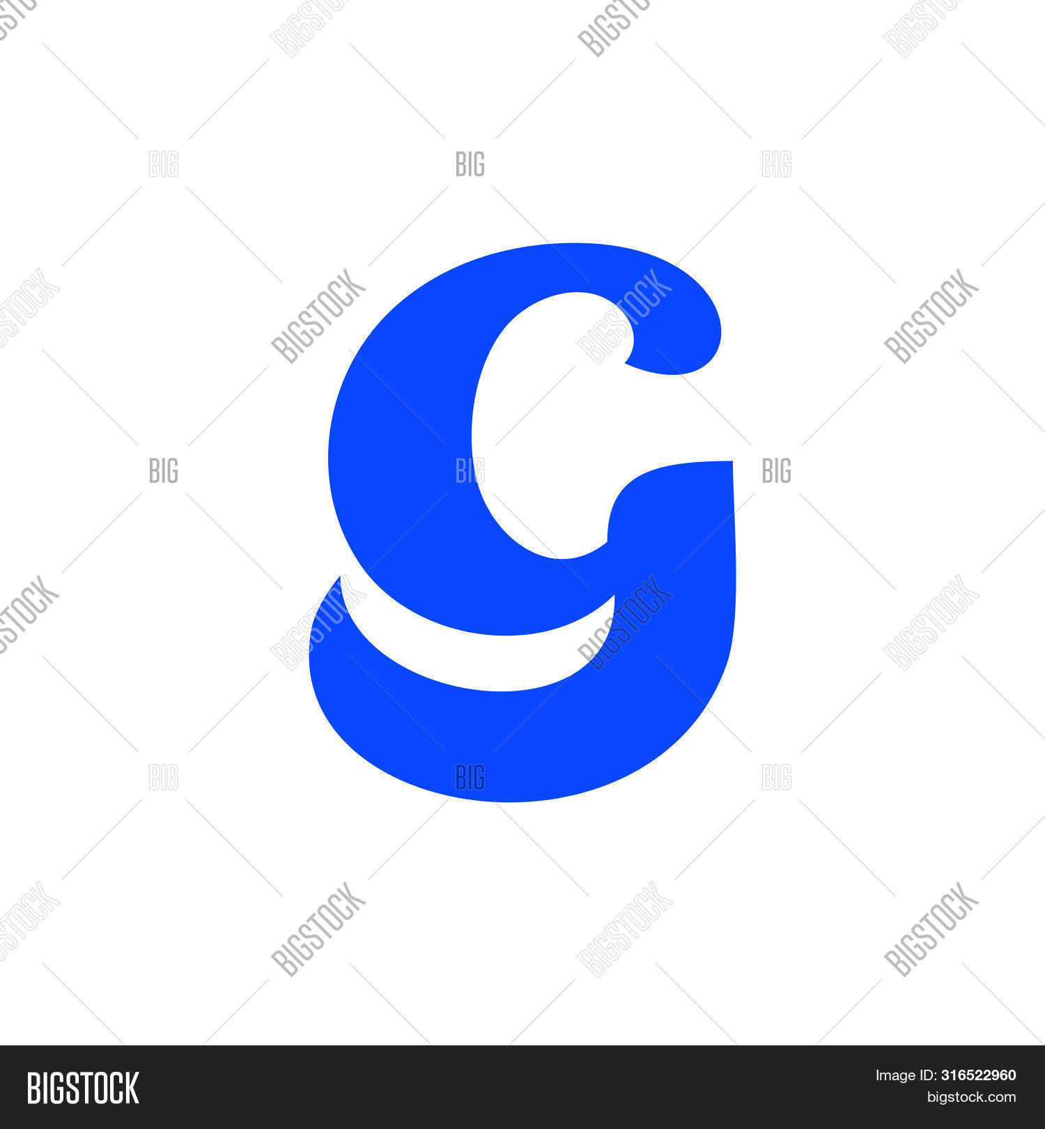 Letter Cg Symbol Vector & Photo (Free Trial) | Bigstock