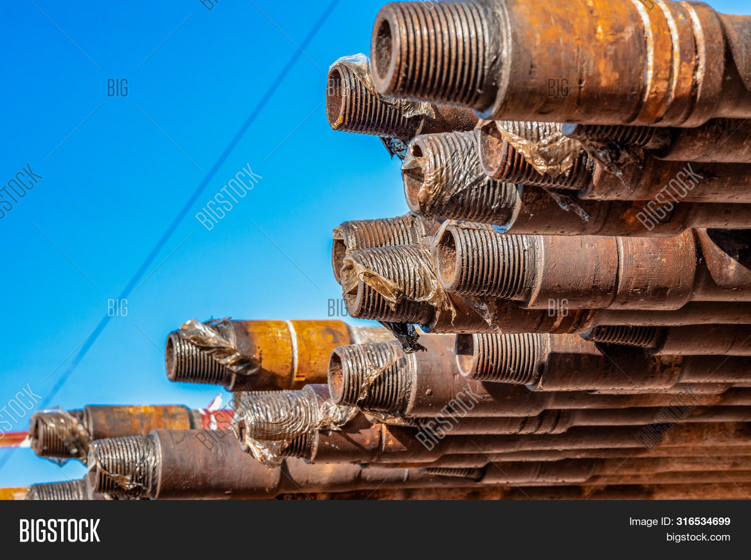Oil Drill Pipe. Rusty Image & Photo (Free Trial) | Bigstock