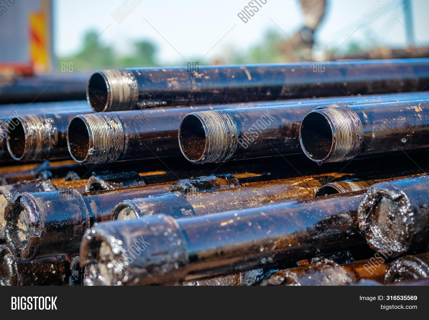 Oil Drill Pipe. Rusty Image & Photo (Free Trial) | Bigstock