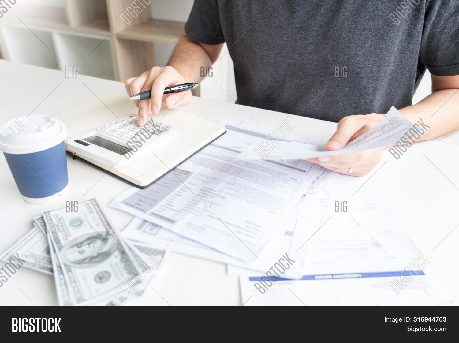 Man Using Calculator Image & Photo (Free Trial) | Bigstock