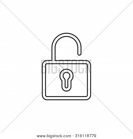 Simple Unlock. Thin Vector & Photo (Free Trial) | Bigstock