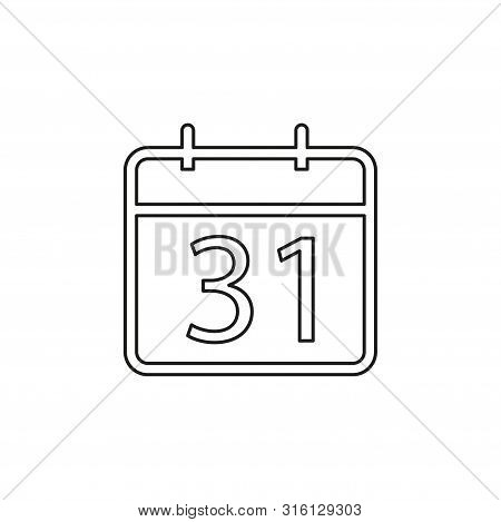 31 Day Calendar Icon Vector & Photo (Free Trial) | Bigstock