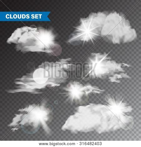 Realistic Clouds Sun Vector & Photo (Free Trial) | Bigstock