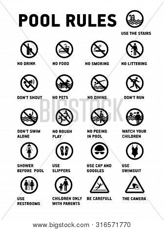 Swimming Pool Rules. Vector & Photo (Free Trial) | Bigstock