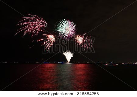 Fireworks On Lake Image & Photo (Free Trial) | Bigstock