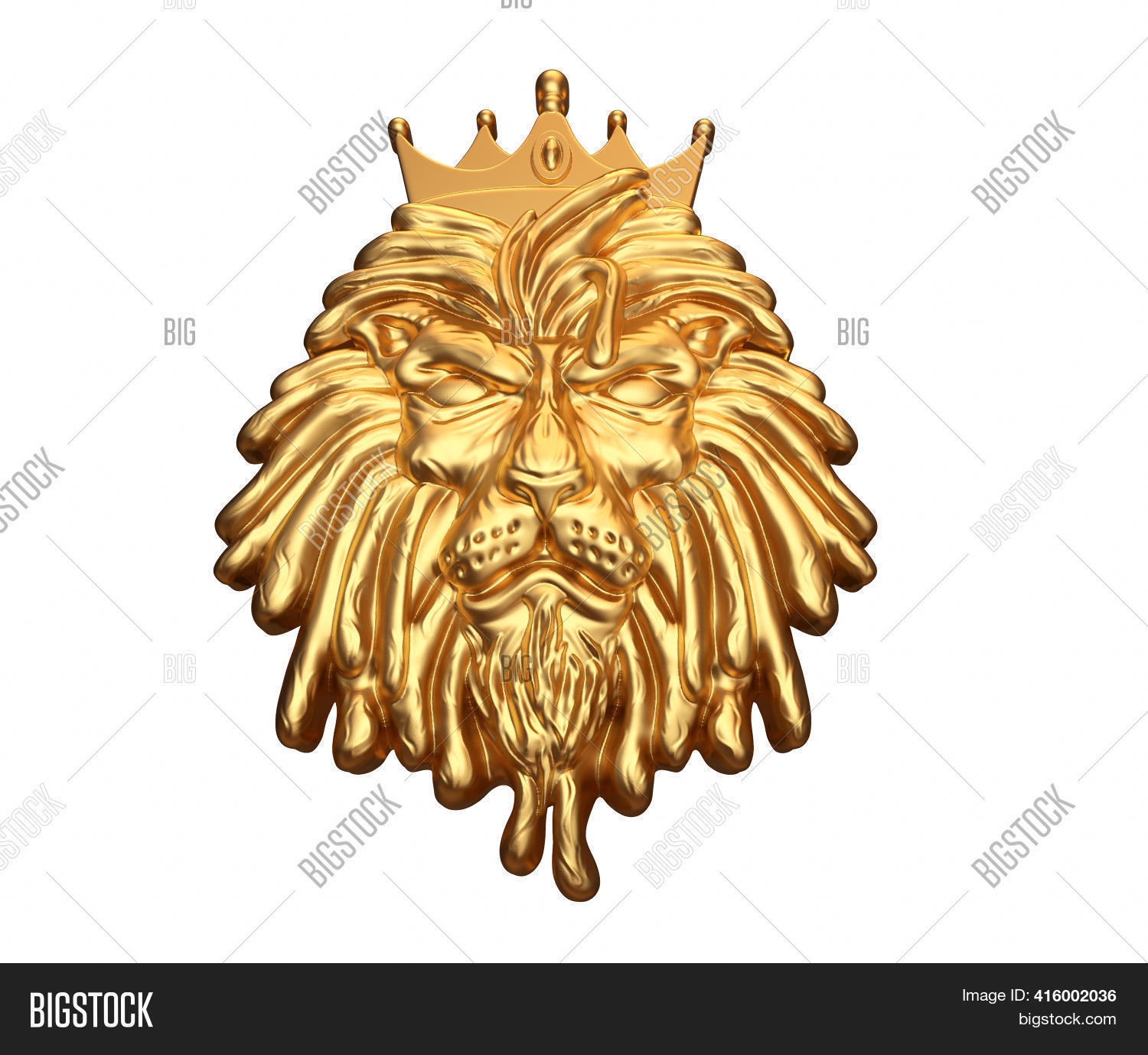 Golden Lion Head Image & Photo (Free Trial) | Bigstock
