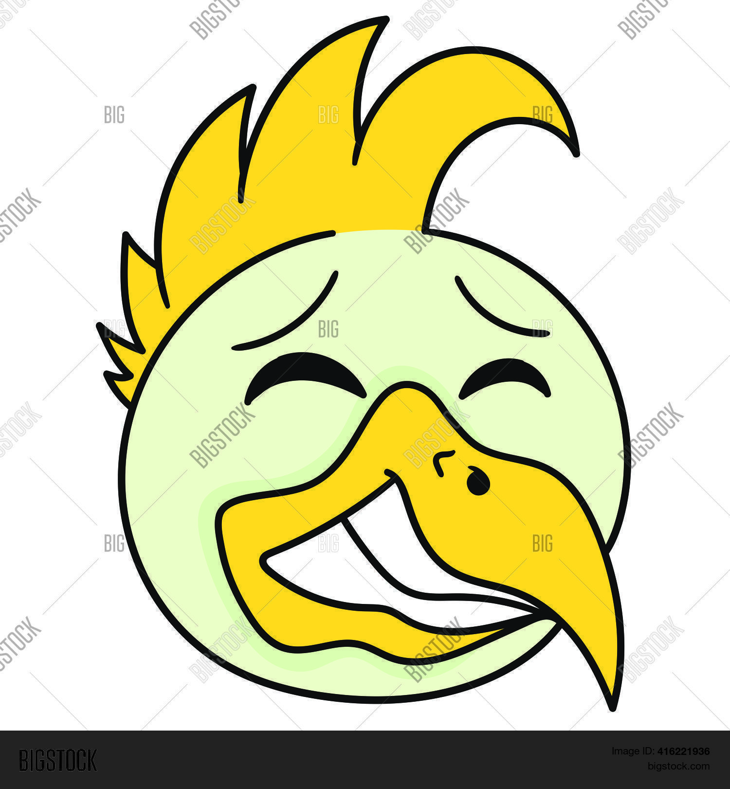 Rooster Head Emoticon Vector & Photo (Free Trial) | Bigstock