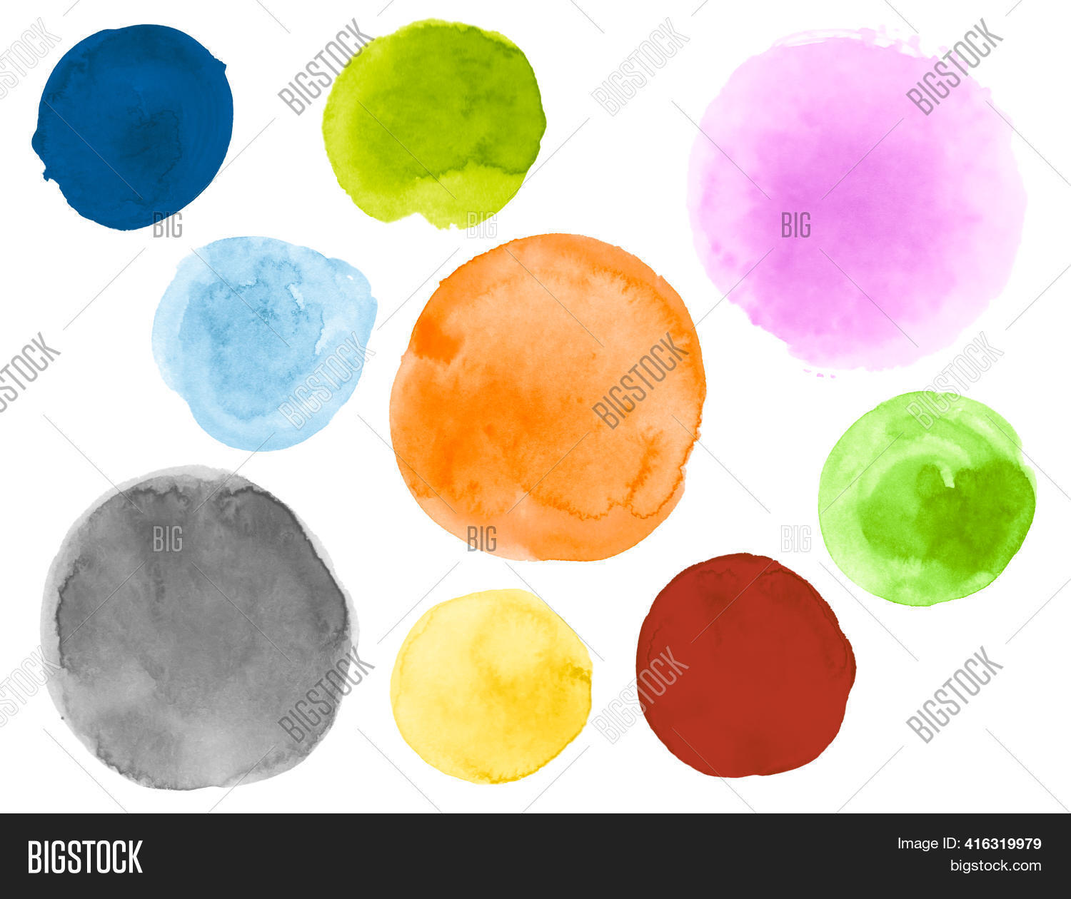 Watercolor Circles Set Image & Photo (Free Trial) | Bigstock