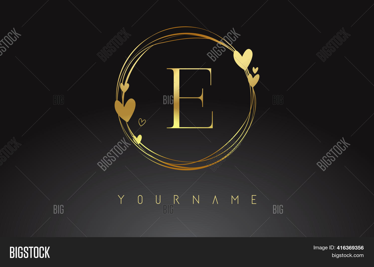 Letter E Logo Golden Vector & Photo (Free Trial) | Bigstock